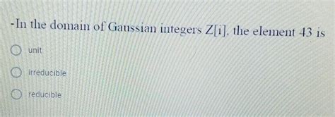 solved in the domain of gaussian integers z[i] the