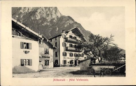 Ansichtskarte Postkarte Mittenwald In Oberbayern Hotel Akpool De
