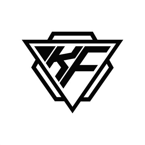 KF Logo Monogram With Triangle And Hexagon Template 16570695 Vector Art