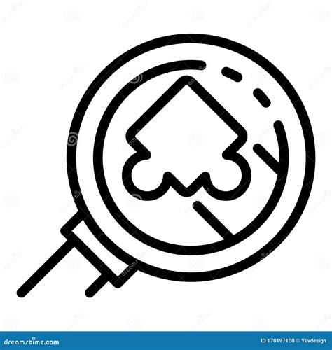 Puzzle Under Magnifier Icon Outline Style Stock Vector Illustration Of Maintenance