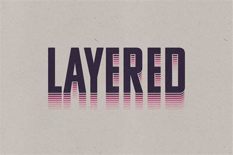 Layered Text Effect Design Cuts