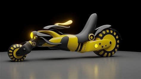 E Bug Biker B Bug Motor Bike 3d Model Cgtrader