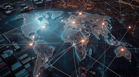 Premium Photo A Map Depicting International Partner Connections In