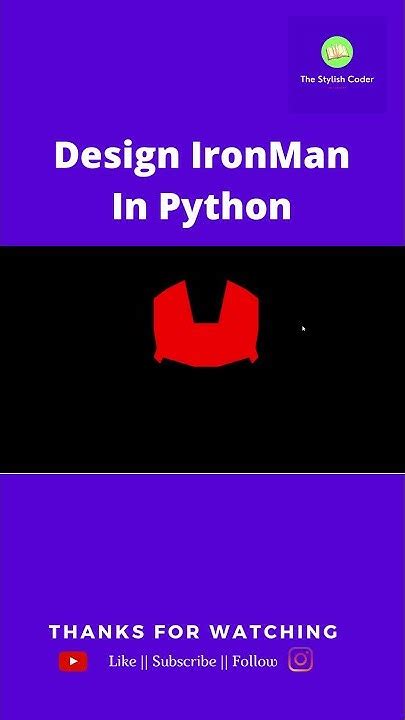 How To Make Iron Man Using Python Design Ironman Avatar Using Python Youtube