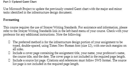 [solved] part 2 updated gantt chart use microsoft project to update
