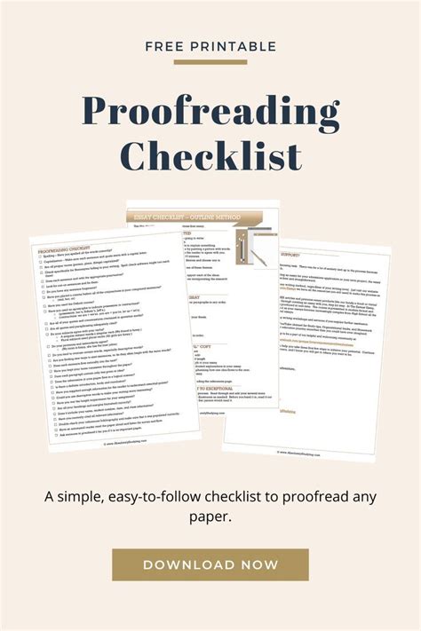Free Proofreading Checklist Printable Pdf A Simple Easy To Follow Checklist To Proofread Any