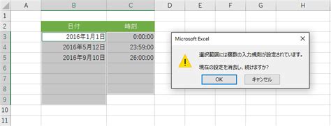 データの入力規則を解除・削除する：excelの基本操作