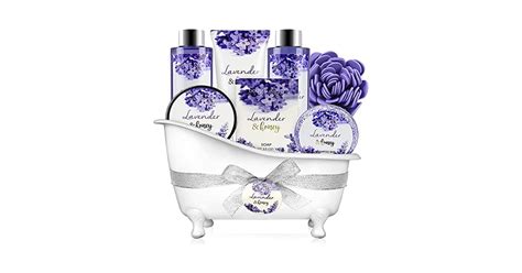 8 Piece Body And Earth Lavender And Honey Scent Bath Spa T Basket Only