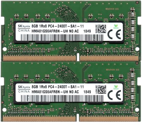 Yahooオークション Sk Hynix Ddr4 2400 Pc4 19200s 8gbx2枚 合計1