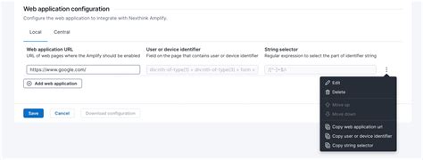 Integrating Amplify With Web Applications Nexthink Documentation