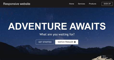 React Responsive Website Codesandbox