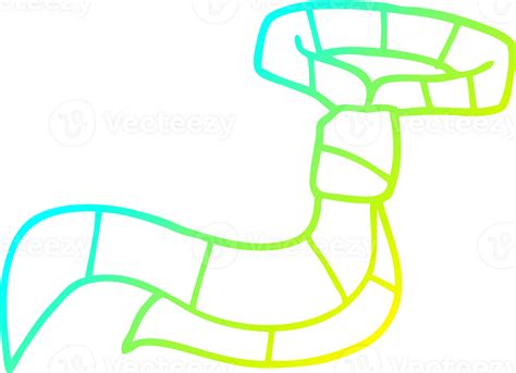 Cold Gradient Line Drawing Cartoon Office Tie 44946016 Png