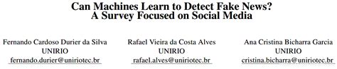 【论文翻译 假新闻检测综述 Hicss 2019】can Machines Learn To Detect Fake News A