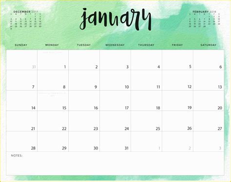44 Free Photo Calendar Template 2018 Heritagechristiancollege