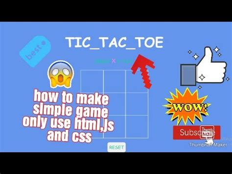 How To Make Very Simple Game Tic Tac Toe Game Only Useing Html Java
