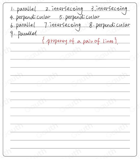 solved part 1 a write each pair of lines as parallel perpendicular or