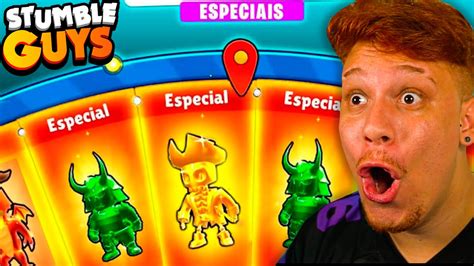 LIBERANDO TODAS AS SKINS ESPECIAIS NO STUMBLE GUYS YouTube