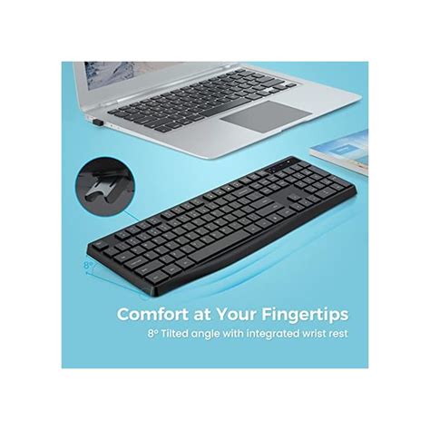 Lovaky Mk98 Wireless Keyboard 2 4g Ergonomic Computer Keyboard Enlarged Indicator Light Full