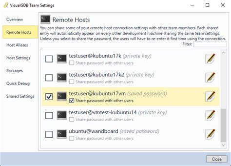 Sharing Common Visualgdb Settings With Team Settings Engine Visualgdb Tutorials