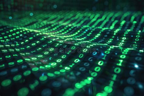 Digital Binary Coding On Network Futuristic Technology Background