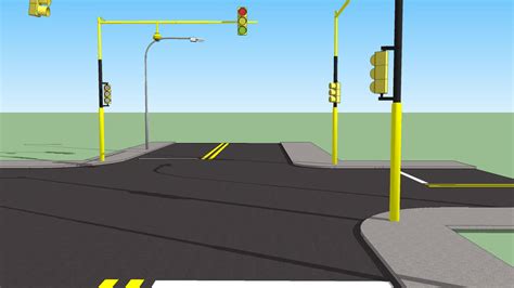 Cruce De Calles Con Semáforos 3d Warehouse