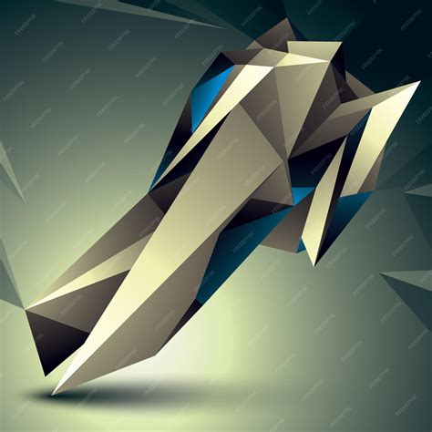 Premium Vector Spatial Vector Digital Object Isolated 3d Technology Figure With Geometric