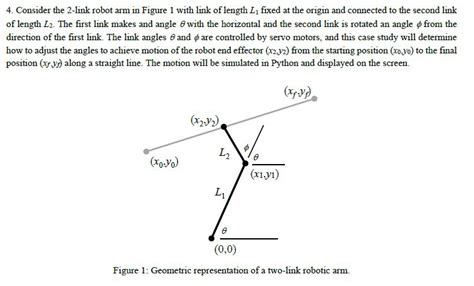 4 Consider The 2 Link Robot Arm In Figure 1 With