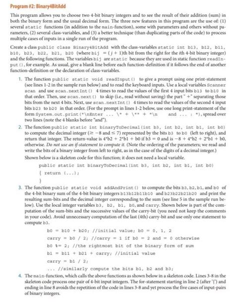 Solved This Program Allows You To Choose Two 4 Bit Binary