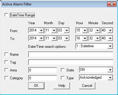 Filter Alarms At Runtime System Model