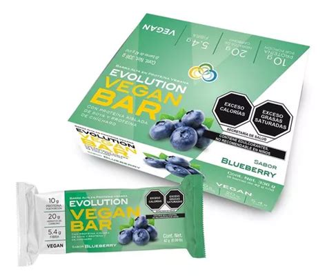 Evolution Barra De Proteina Vegetal Vegana 42 G 8 Pz Sabores Sabor