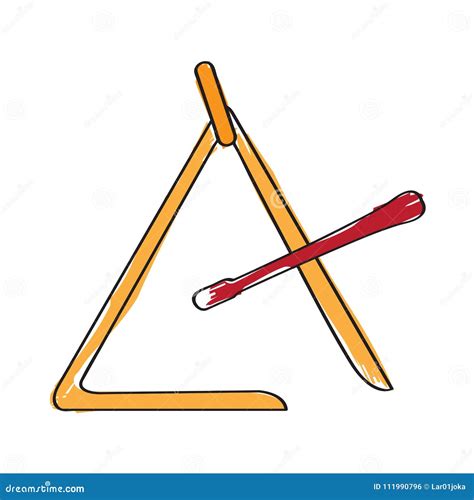 Isolated Triangle Icon Musical Instrument Stock Vector Illustration
