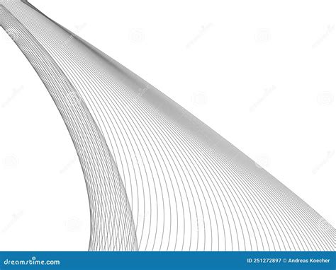 Abstract Wireframe Arch Architecture Wave In 3d Stock Illustration Illustration Of Model
