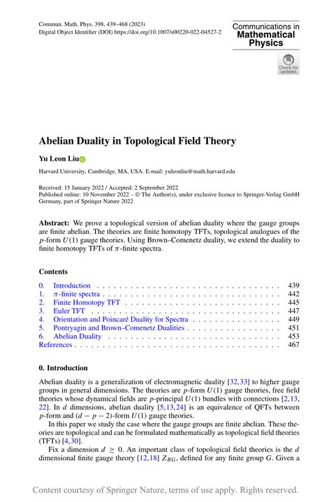 Abelian Duality In Topological Field Theory