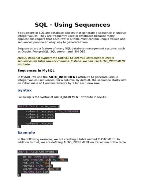 Sequences Pdf Data Data Management