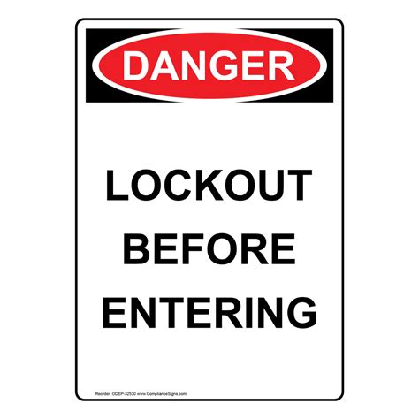 Portrait OSHA Rotating Auger Inside Sign With Symbol OCEP
