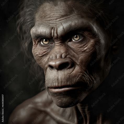 Ai Reconstruction Of The Australopithecus Face Prehistoric Ancestor Of