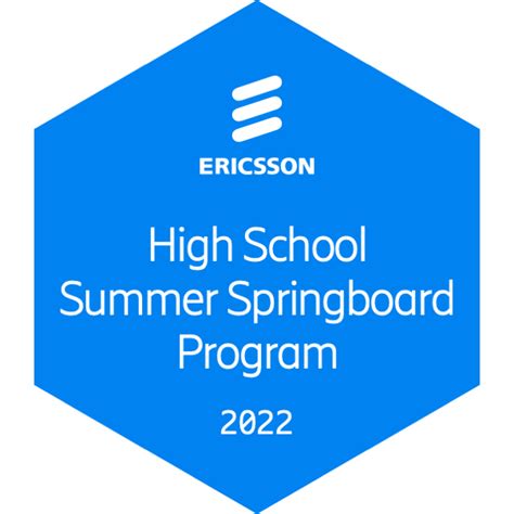 Ericsson High School Summer Springboard Program 2022 Credly