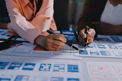 Young Asian Business Creative Team Work Together Mobile Application Software Design Project