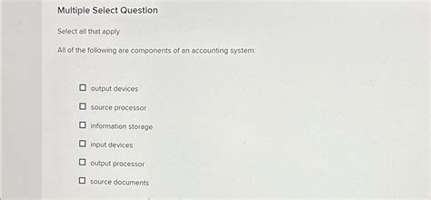 Solved Multiple Select Questionselect All That Applyall Of Chegg