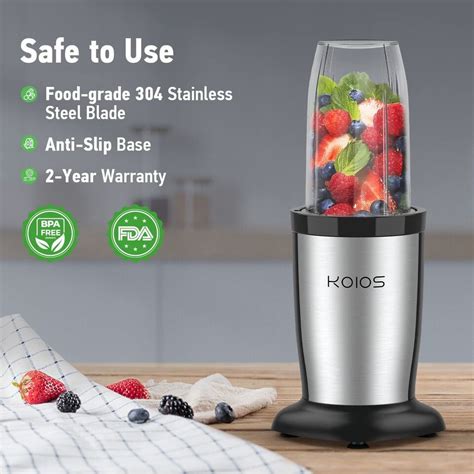 KOIOS Personal Blender 850W Juicer For Shakes Smoothies Seasonings