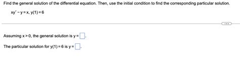 Solved Find The General Solution Of The Differential