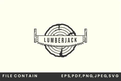 Lumberjack Vintage Logo Vector Template Graphic By Sd22 · Creative Fabrica