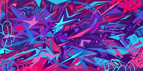 Premium Vector Trendy Abstract Urban Street Art Graffiti Style Vector