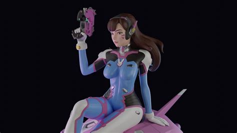 Overwatch Dva 3d Model By Qaz
