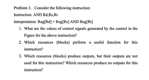 solved problem 3 consider the following instruction