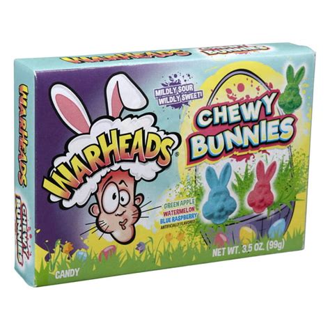 Warheads Easter Bunny Shaped Chewy Candies 35 Oz 2 Boxes