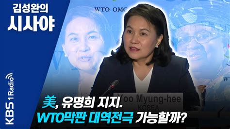 김성완의 시사야 美 유명희 지지 Wto막판 대역전극 가능할까 송기호 국제통상전문변호사 Kbs 201029 방송