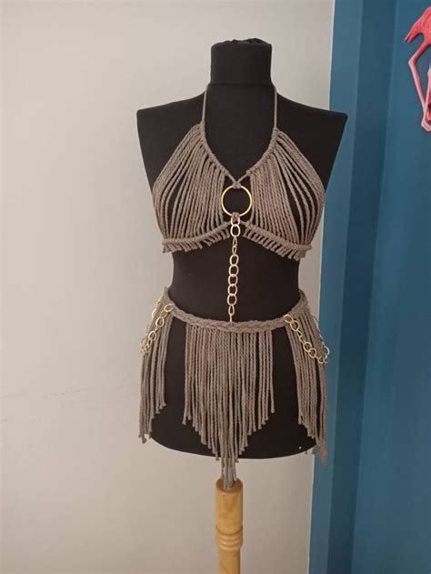 Macrame Dress Boho Hippie Festival Dress Handmade Dress Etsy