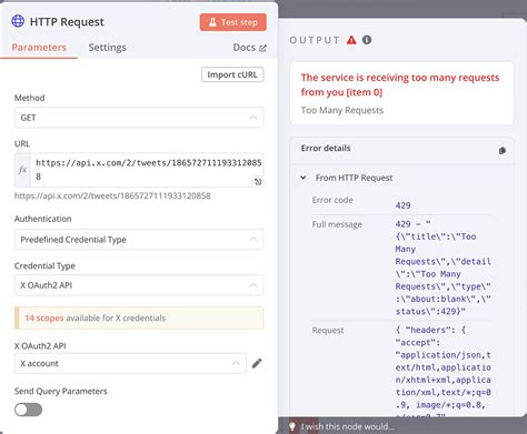 x twitter api 429 error on single request authentication issue