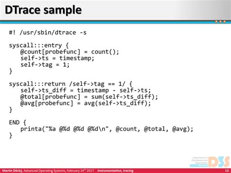 Code Instrumentation Dynamic Tracing Ppt